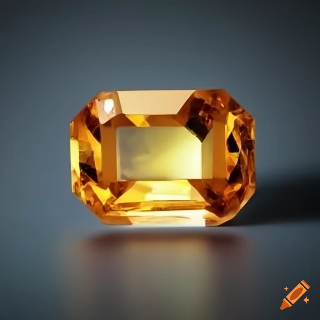 Citrine gemstone on Craiyon