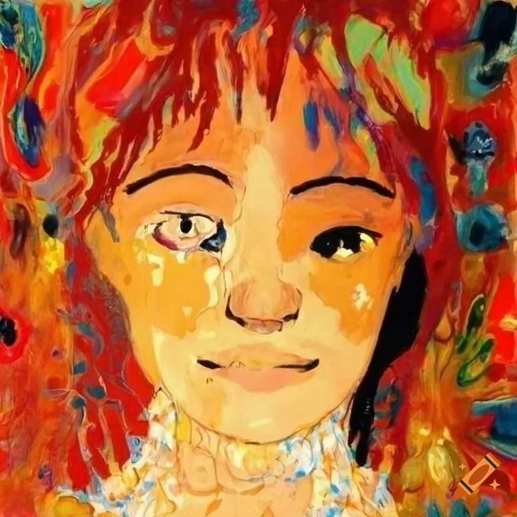 Vibrant individualistic portrait in abstract art style on Craiyon