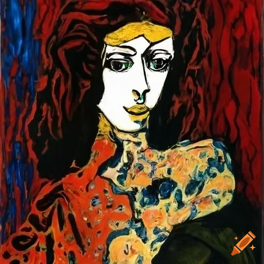 Abstract portrait in the style of e.sotoko picasso with a touch of art ...