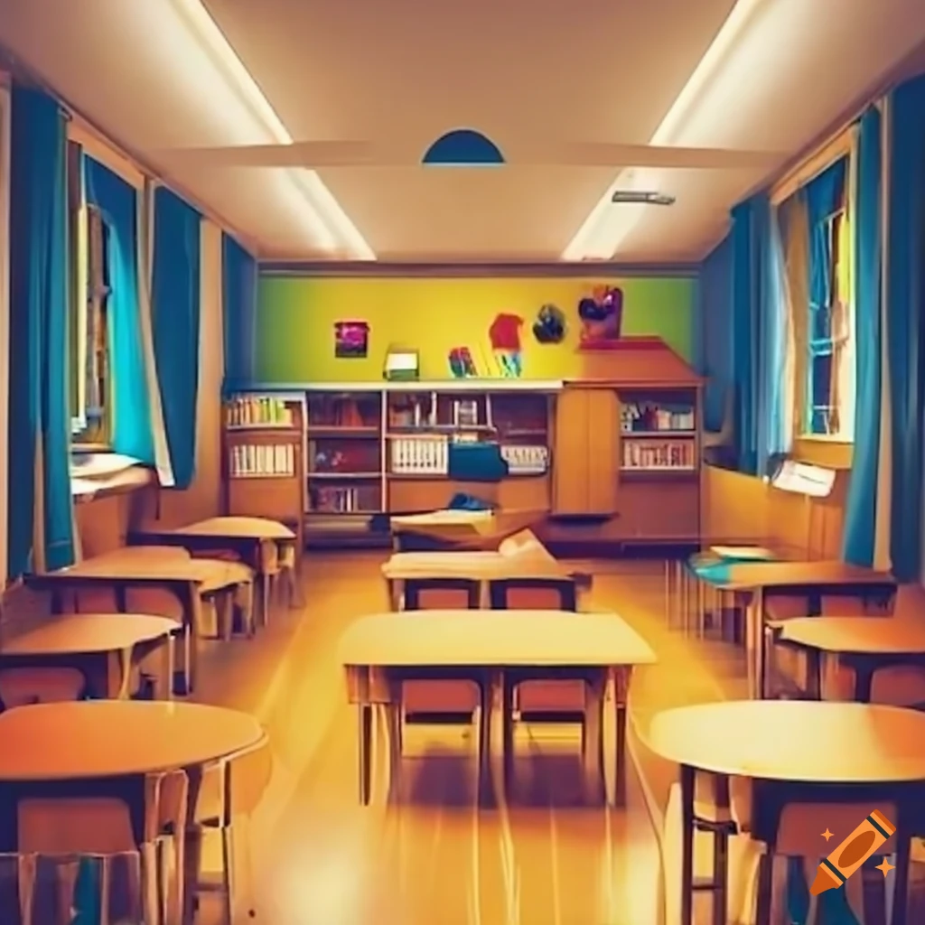 Elementary school classroom in France on Craiyon