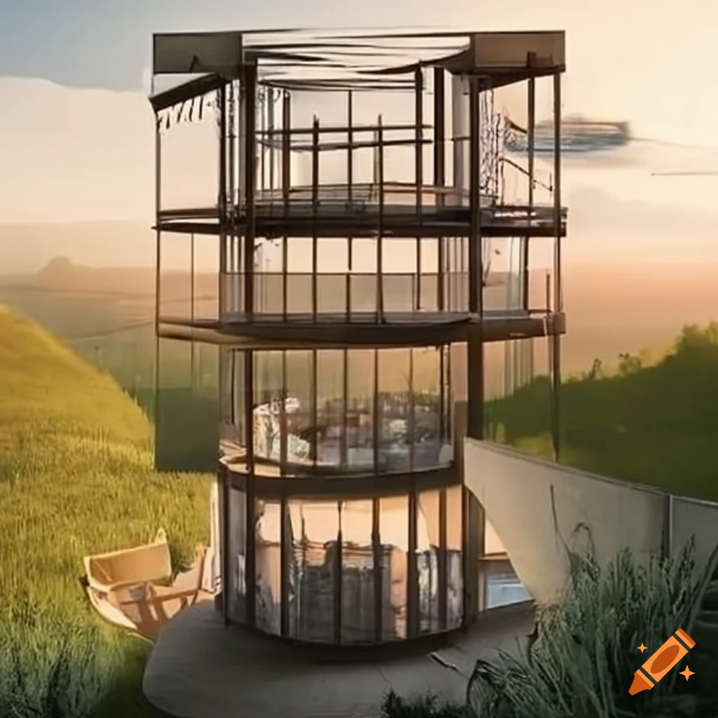 High-rise terrace architecture on Craiyon