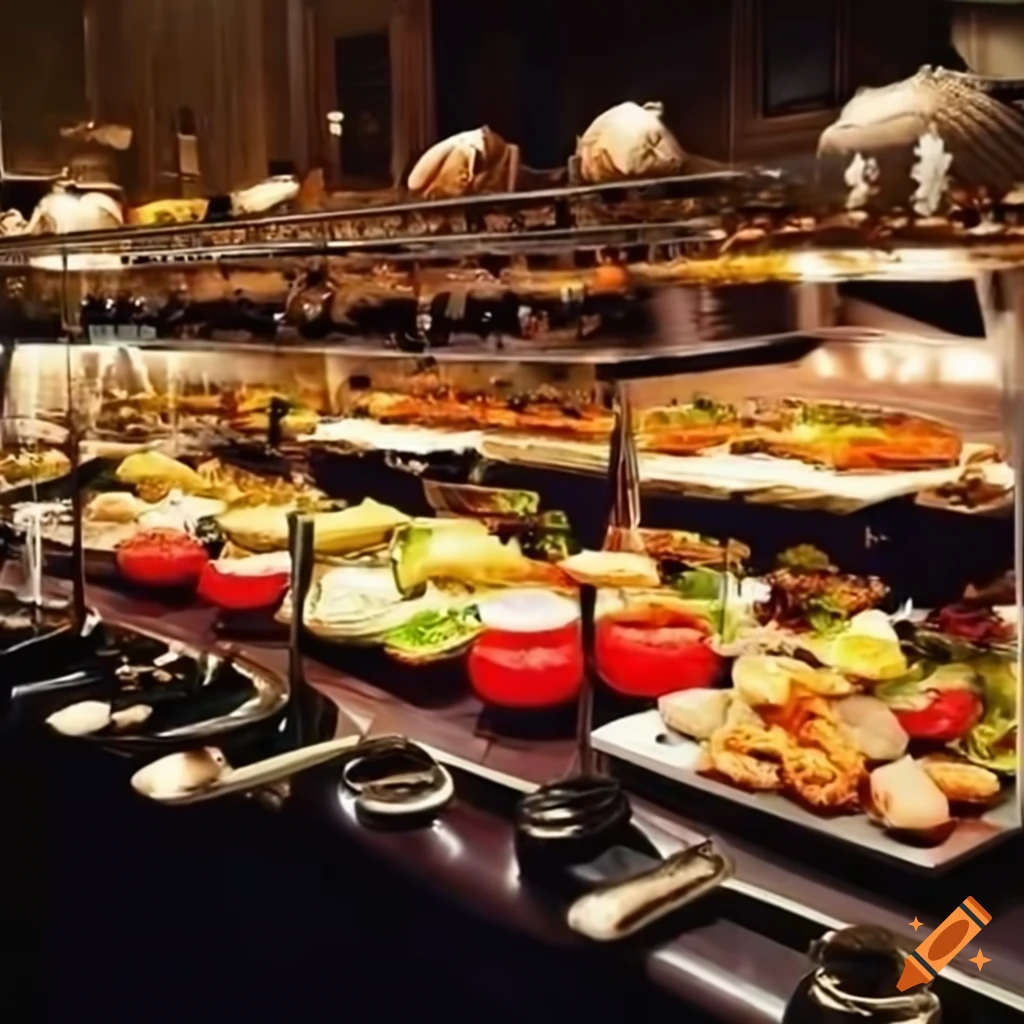 A mesmerizing view of an All You Can Eat buffet on Craiyon
