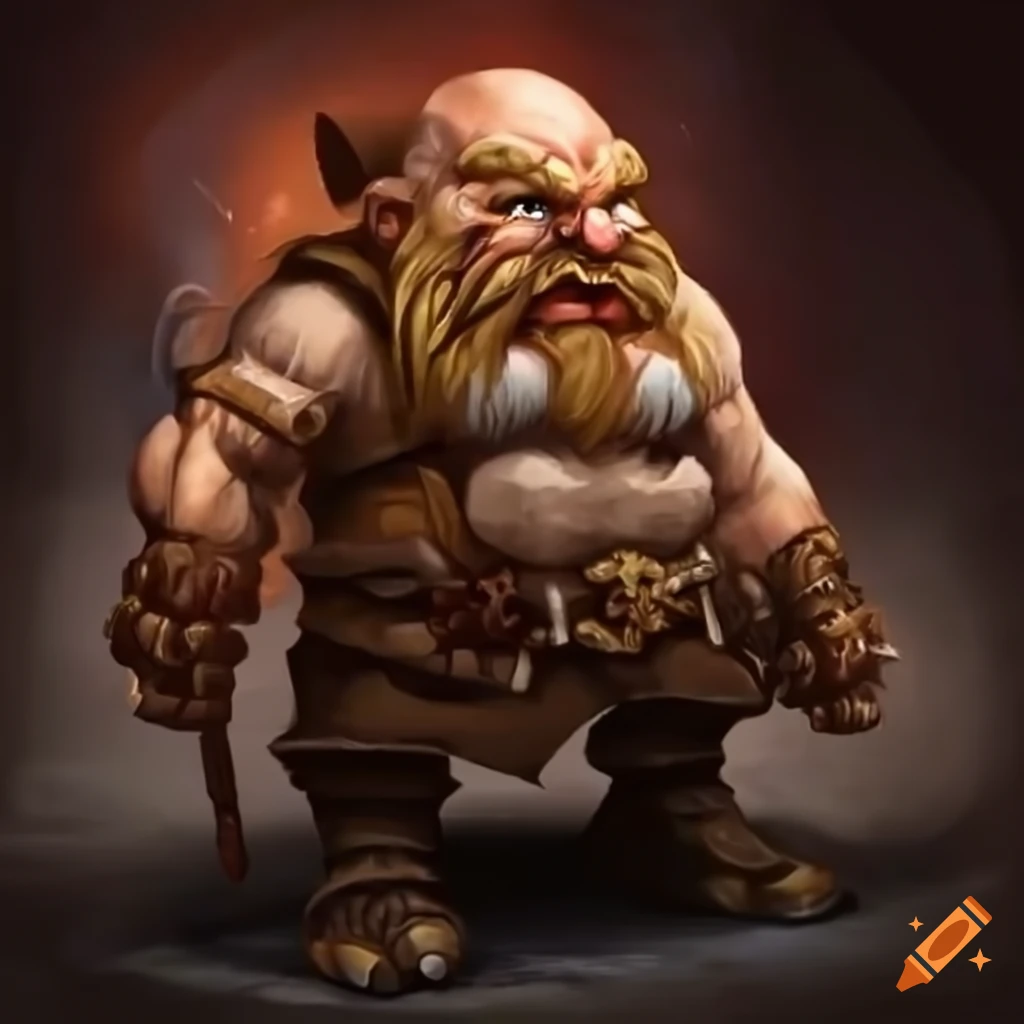 Image of an angry dwarf craftsman on Craiyon