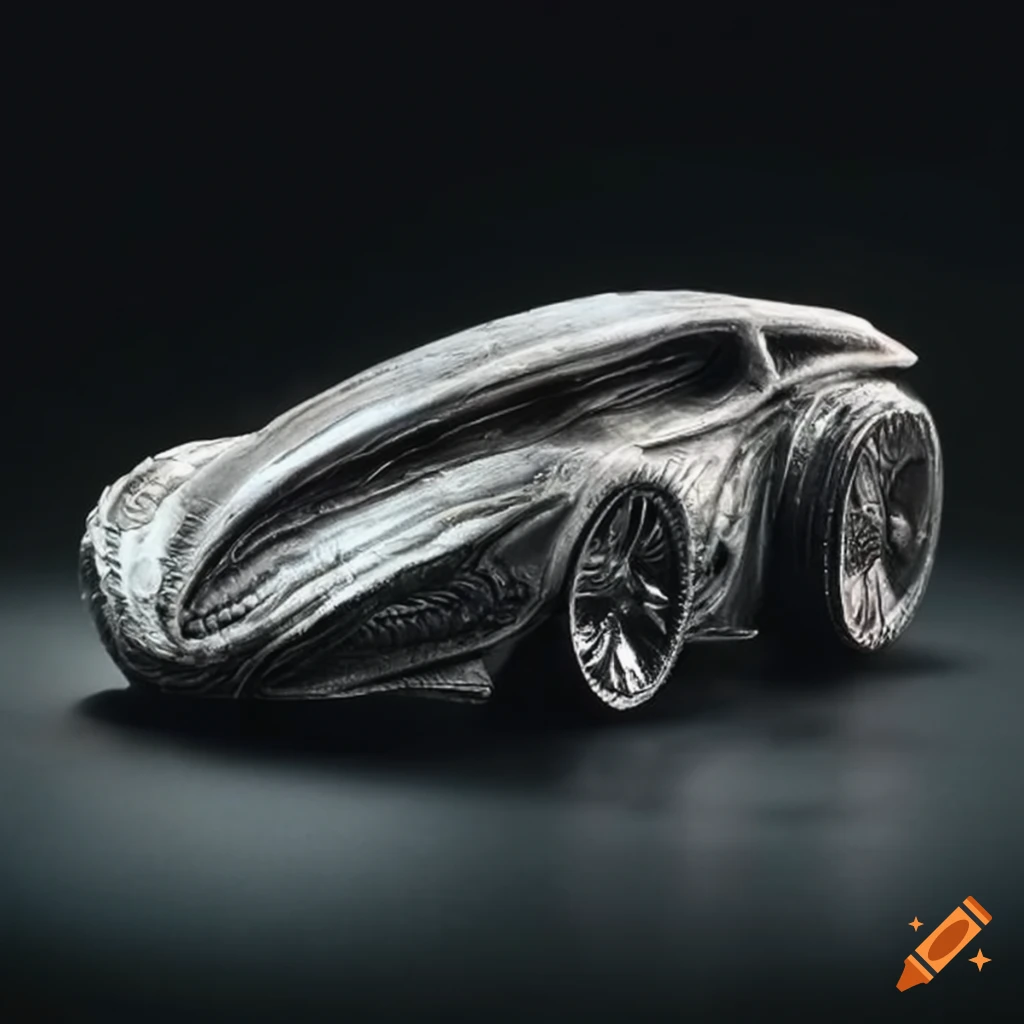 Giger-inspired hot wheels car on Craiyon