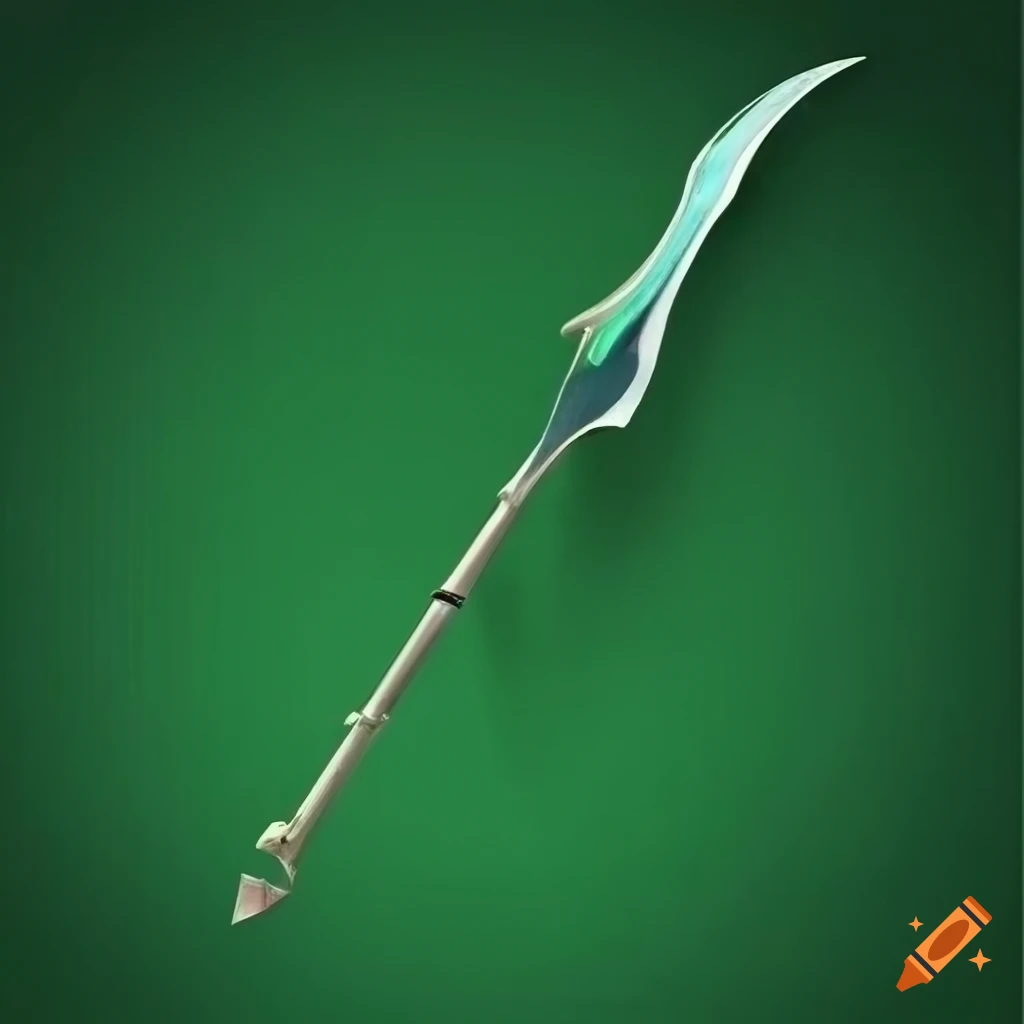 Green long shafted glaive on Craiyon