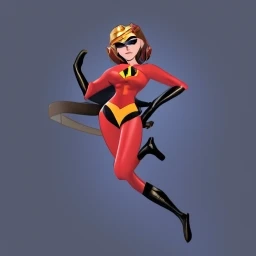 Illustration of elastigirl fused with wonder woman on Craiyon