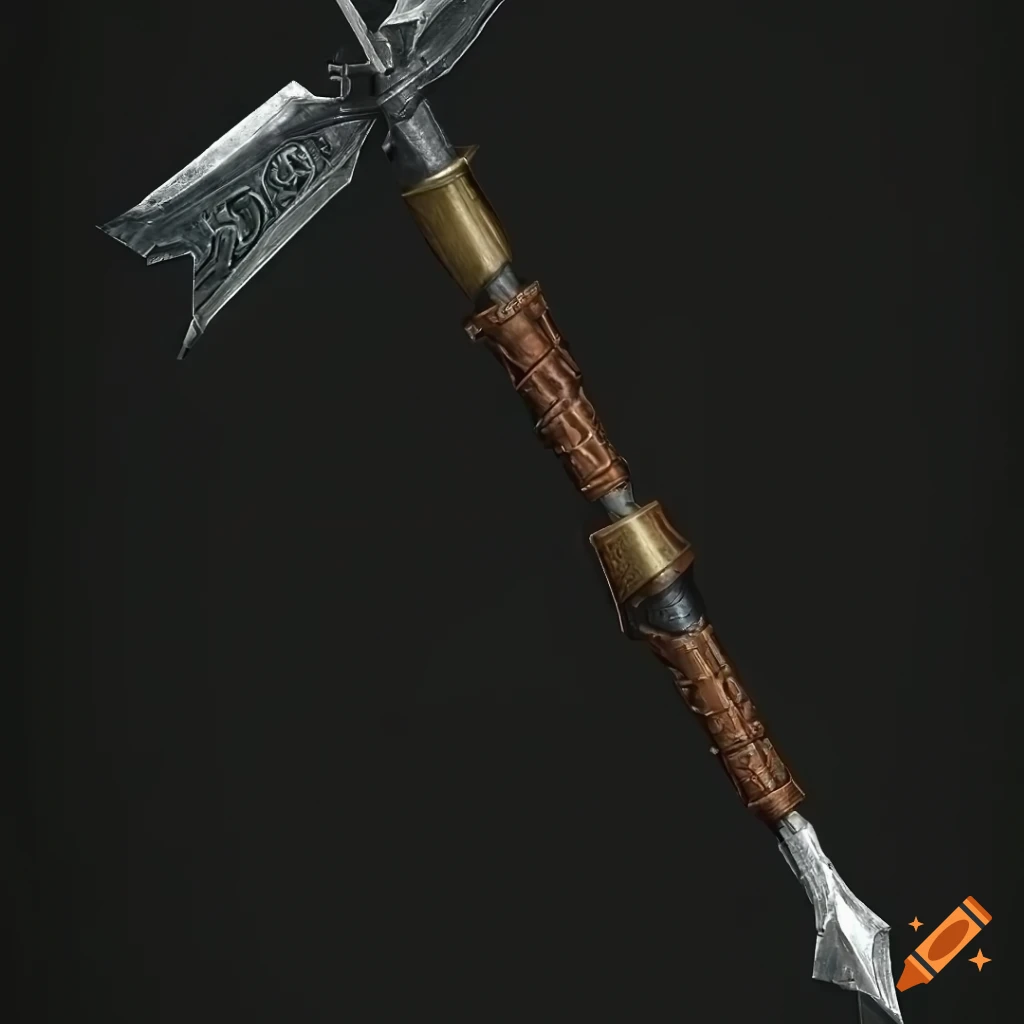 Fantasy pole-arm weapons on Craiyon