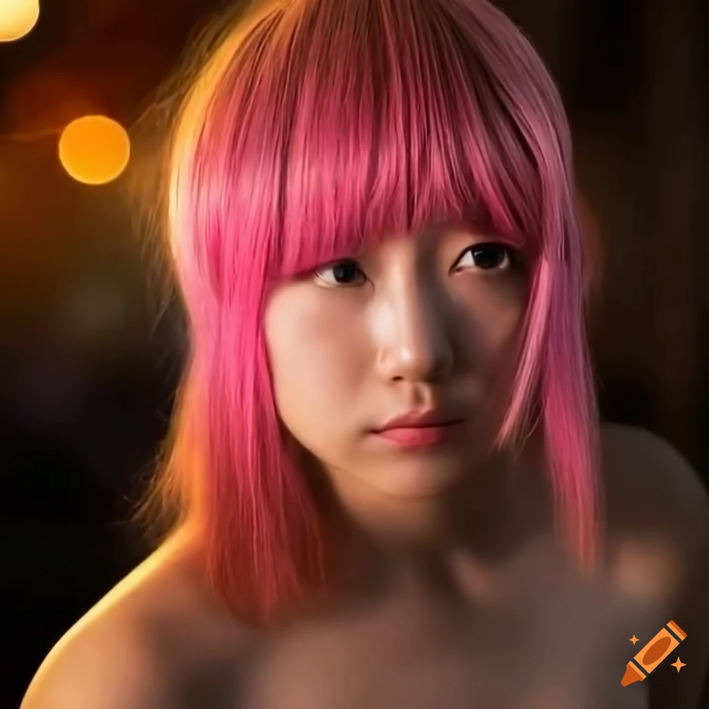 Close-up of a pink centaur warrior galloping on Craiyon