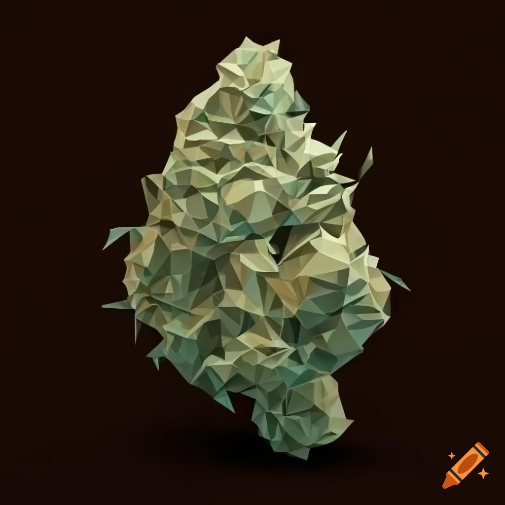 Low poly art of marijuana on Craiyon