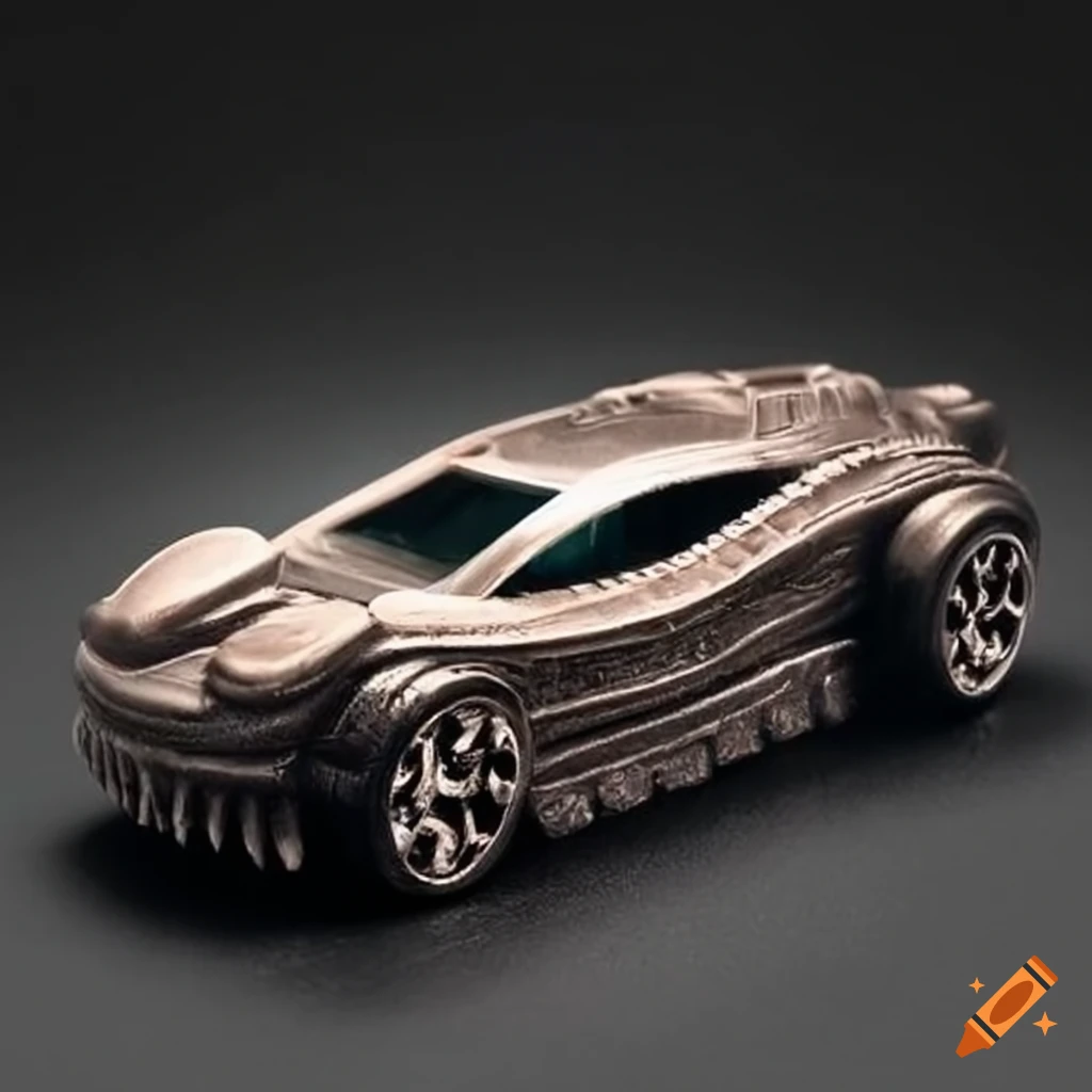 Hot wheels car with giger design