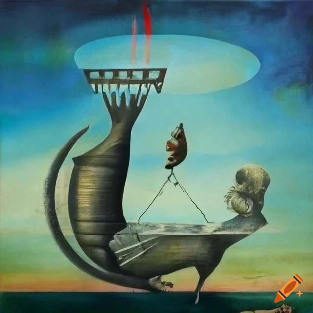 Surrealist painting in Max Ernst style on Craiyon