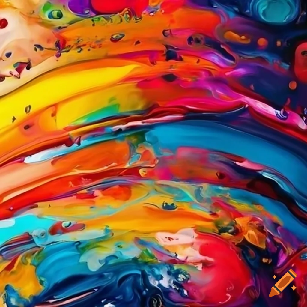 Vibrant abstract painting
