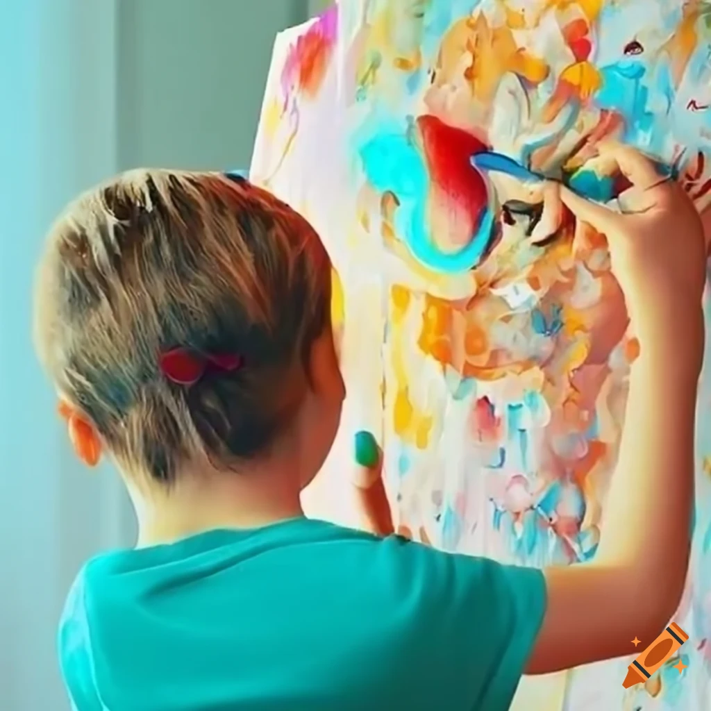 Niño Pintando Un Cuadro