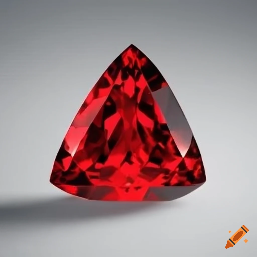 Red triangle gemstone
