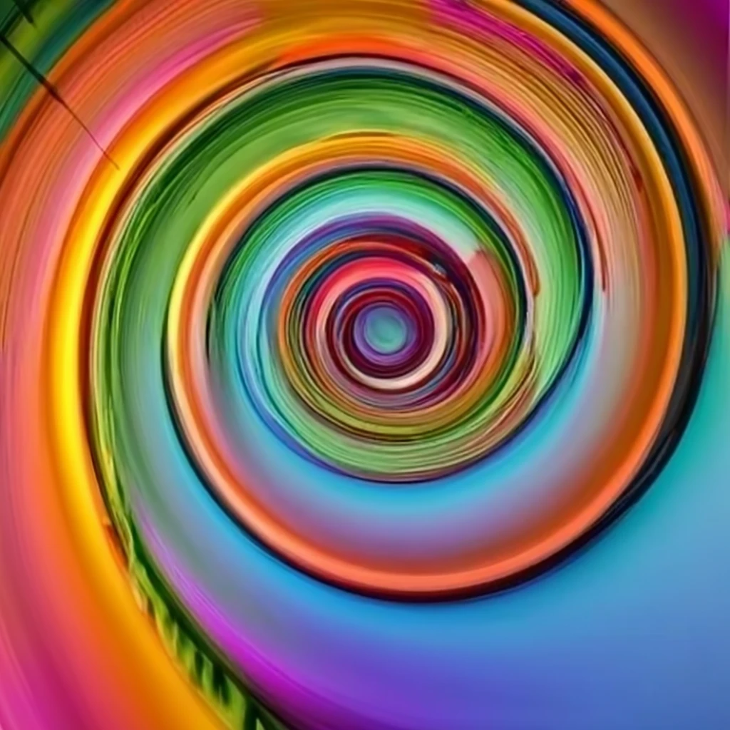 Colorful spiral art on Craiyon