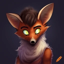 Image of a bat fox furry on Craiyon