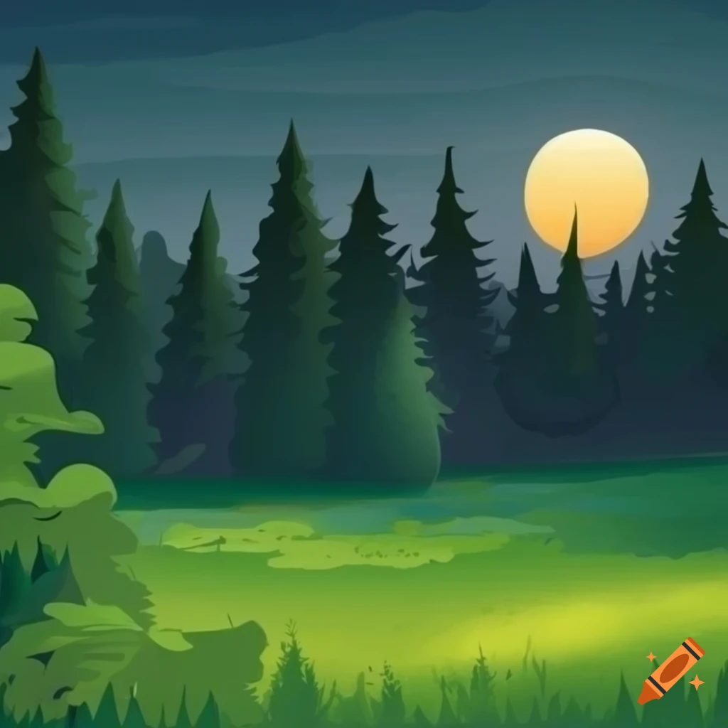 Dark Forest Cartoon