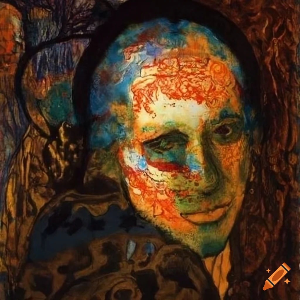 Portrait of robert rauschenberg in abstract art style on Craiyon