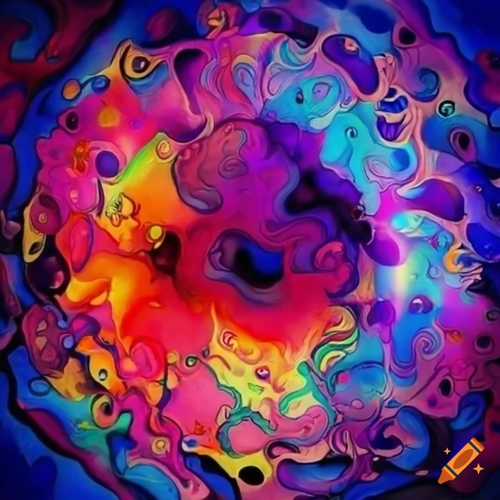 Colorful and trippy wallpaper on Craiyon