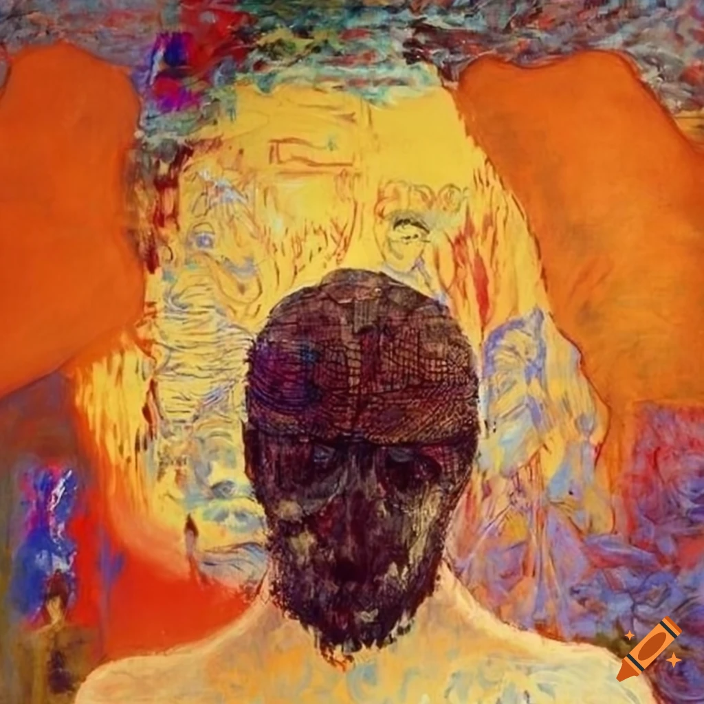 Portrait of robert rauschenberg in abstract art style on Craiyon