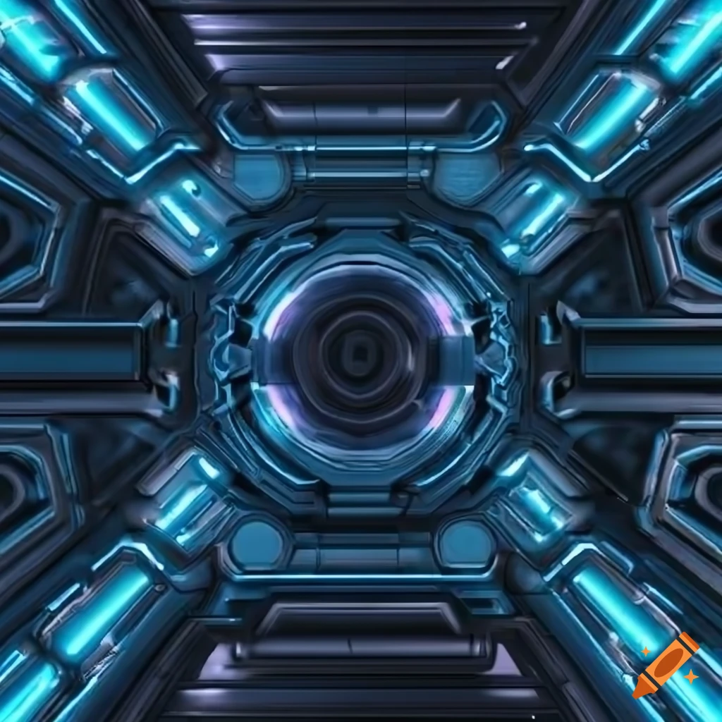 Seamless sci-fi texture pattern on Craiyon