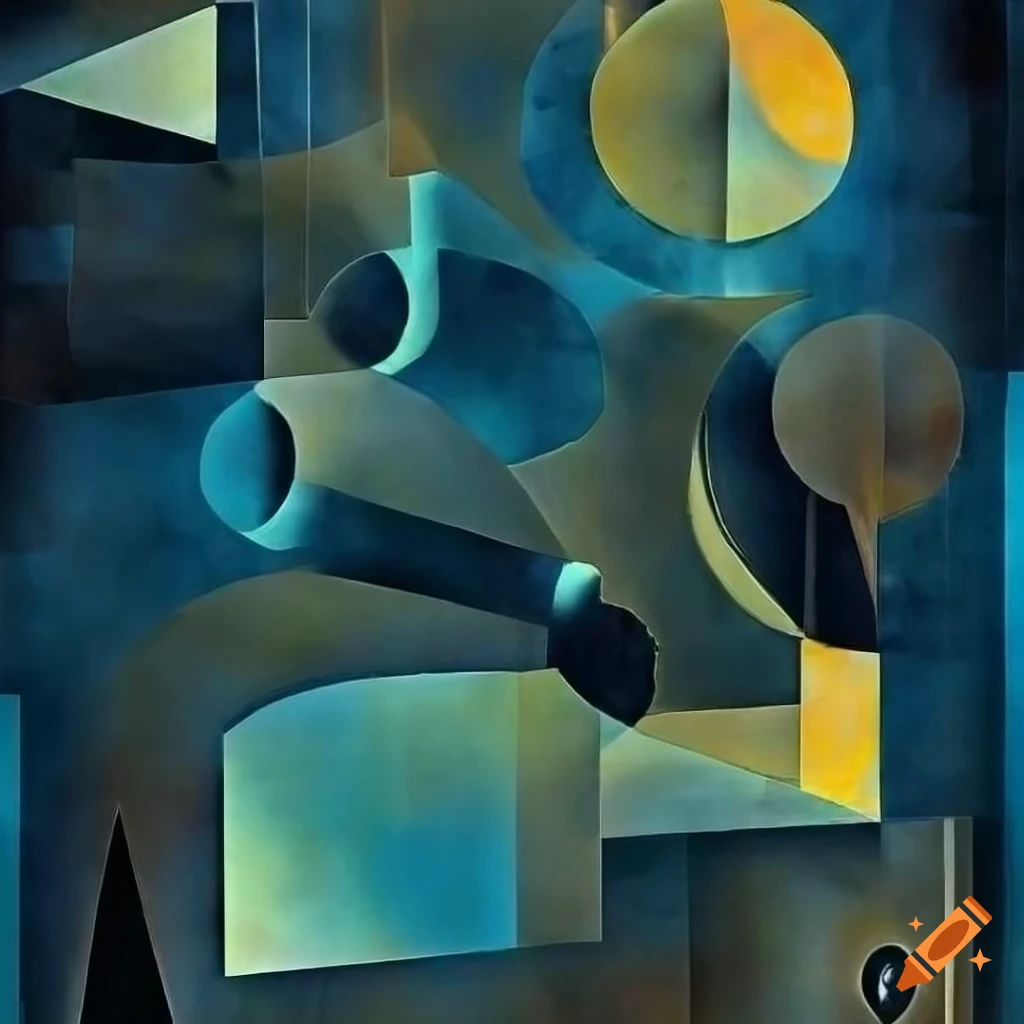 Mesmerizing abstract artwork in max ernst collage style