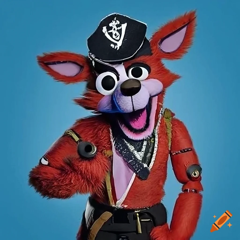 Portrait of smiling Foxy the Pirate on Craiyon
