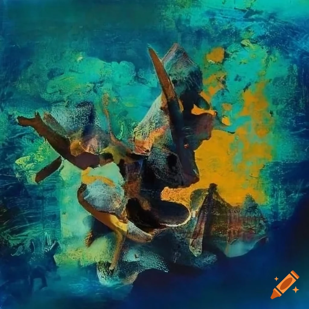 Mesmerizing abstract artwork in Max Ernst style on Craiyon