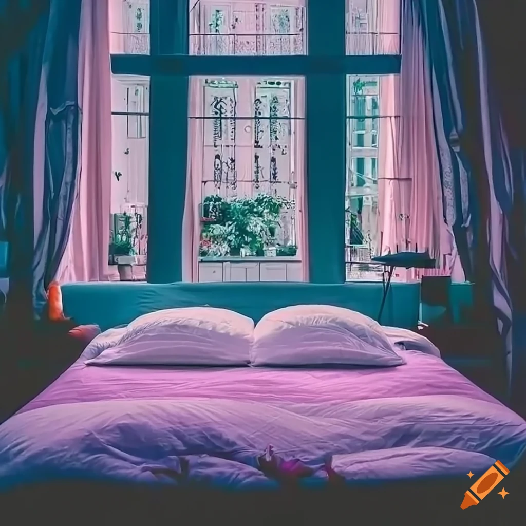 Luxurious hotel room with garden view on Craiyon