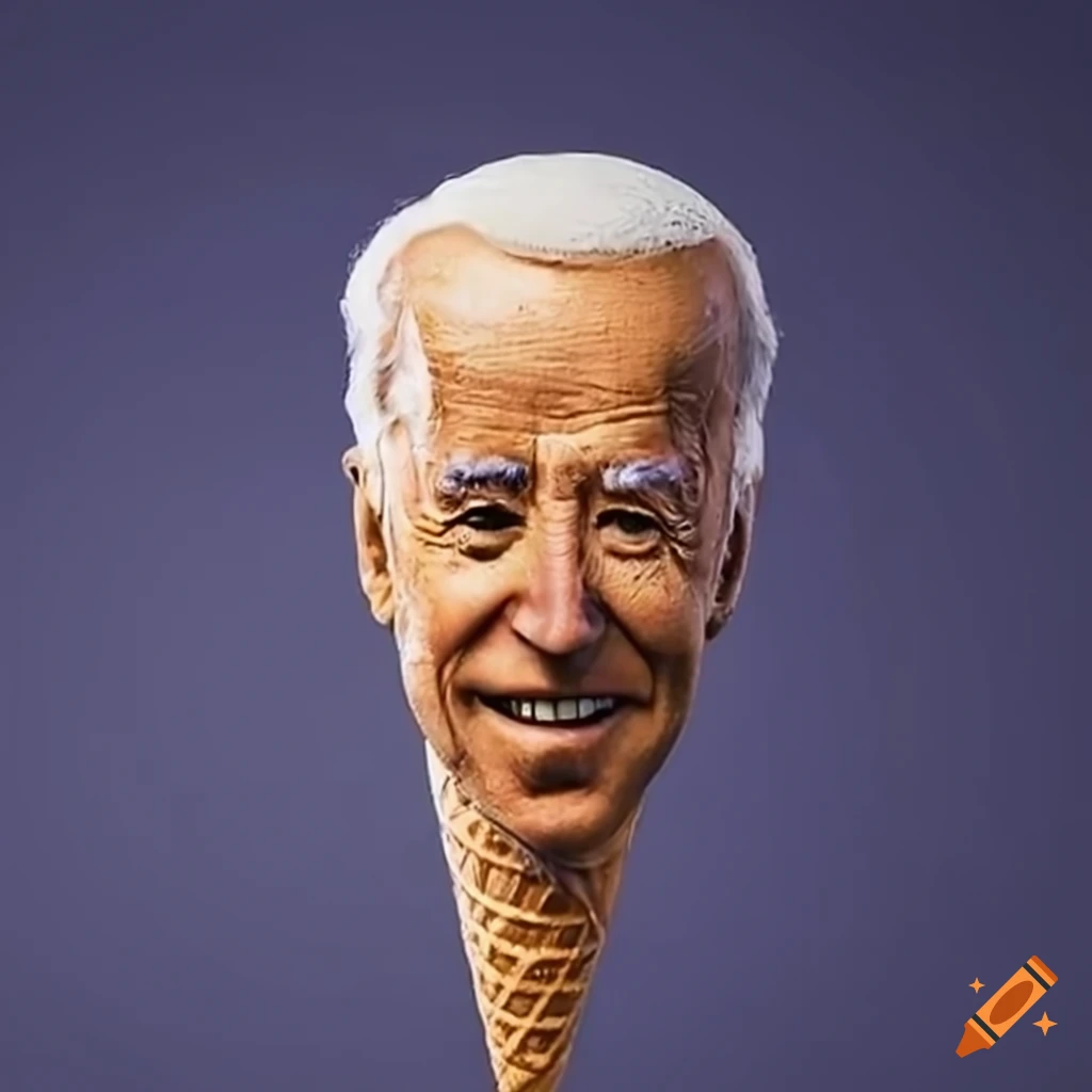 Satirical Representation Of Joe Biden As Ice Cream Cones On Craiyon