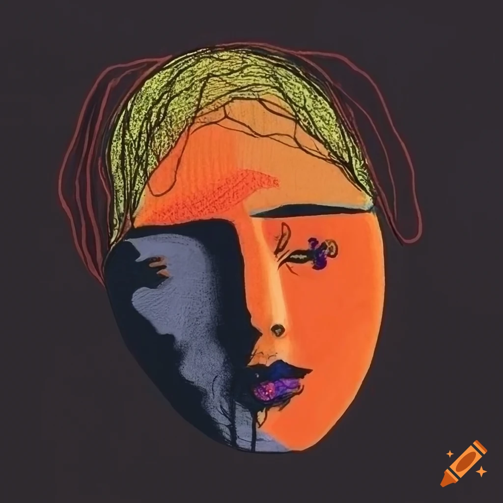 Minimalistic portrait in abstract art style on Craiyon