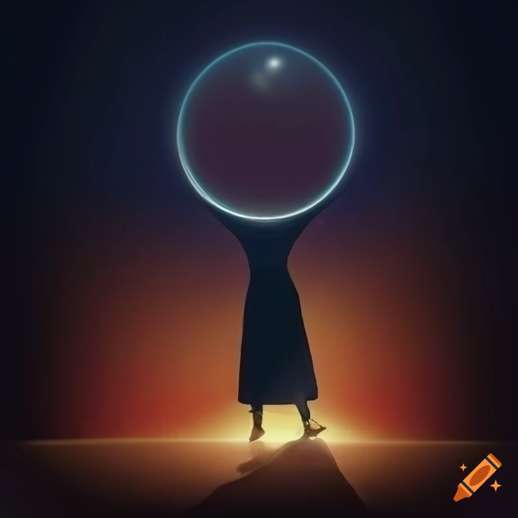 Digital artwork of a person dowsing for water with Antje as a guiding ...