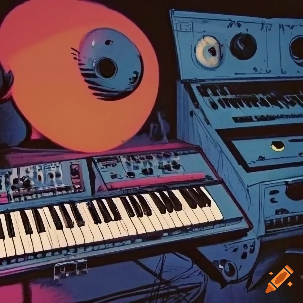 Vintage music album art with positive vibes