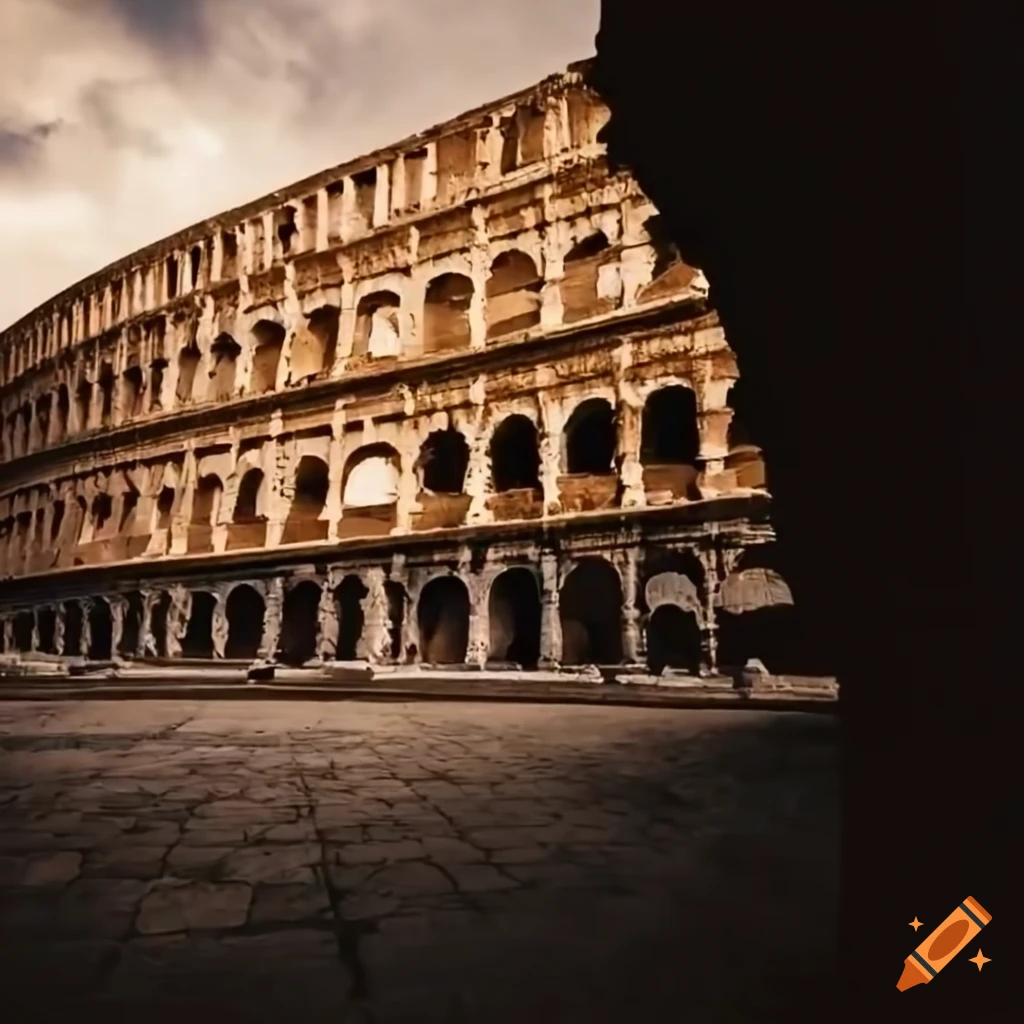 Ancient roman-greek colosseum on Craiyon