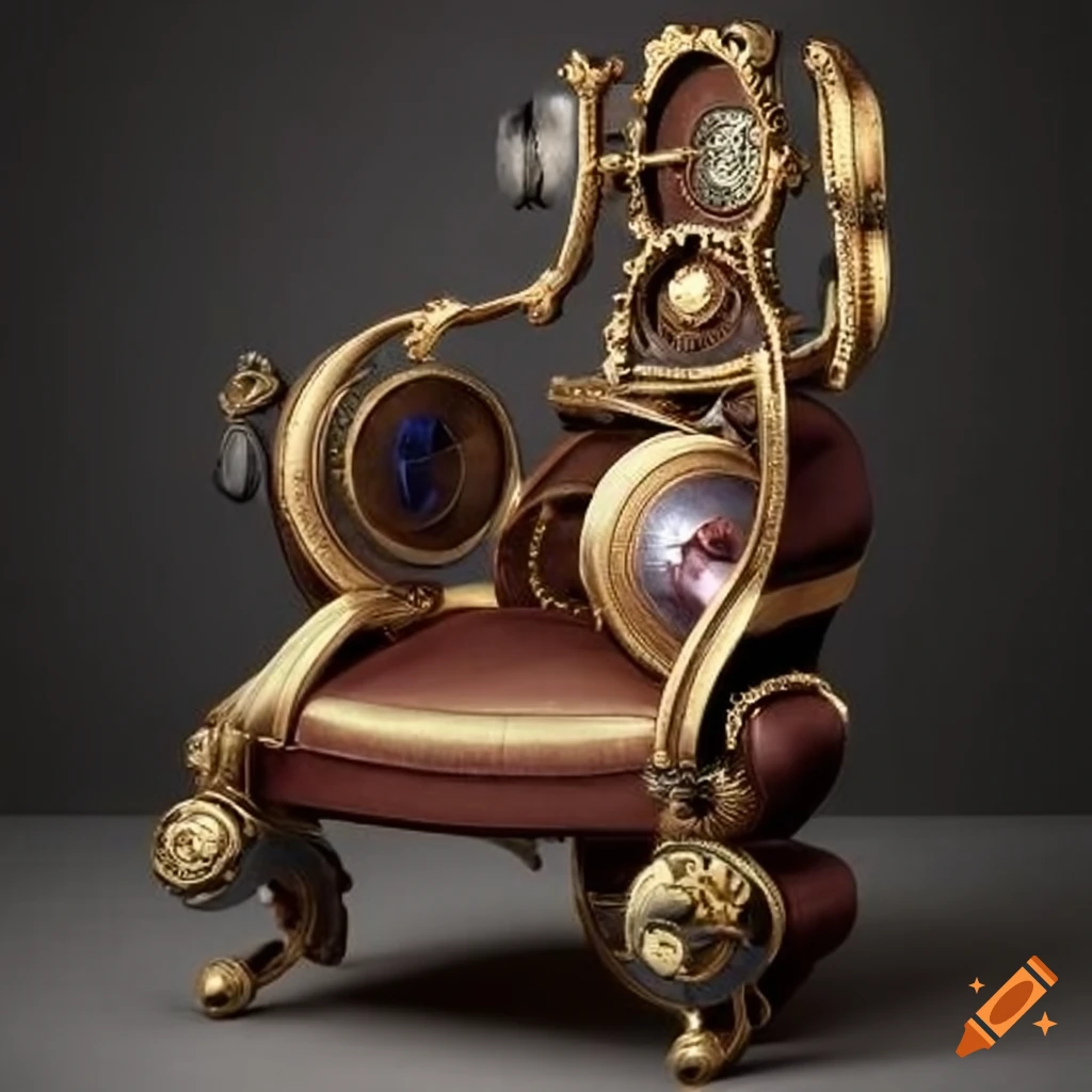 Elegant steampunk-style chair