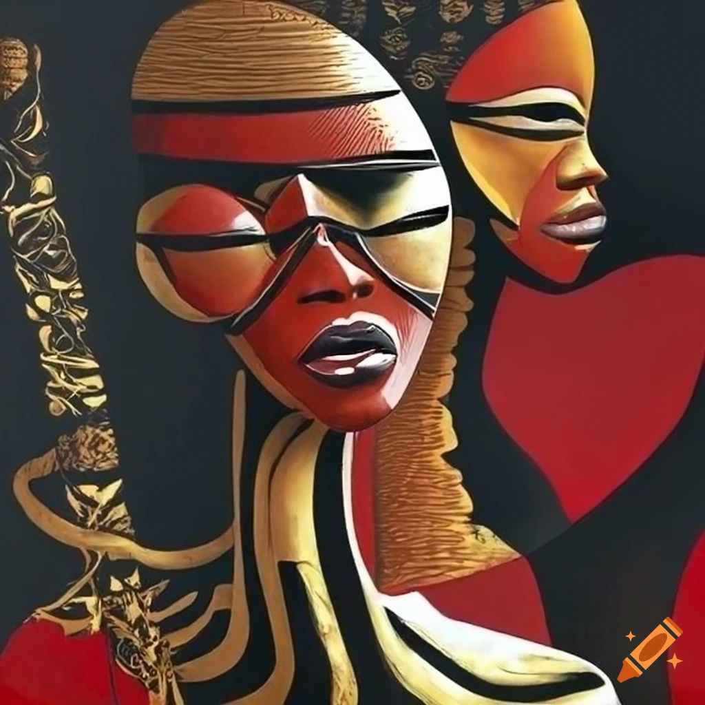 Surreal abstract artwork inspired by African culture on Craiyon