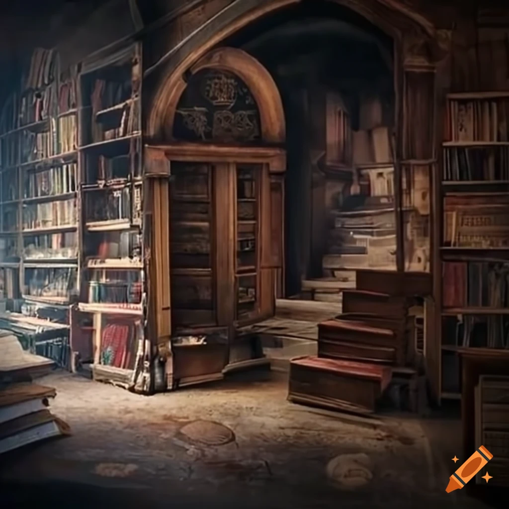 Image of a mysterious and magical bookstore on Craiyon