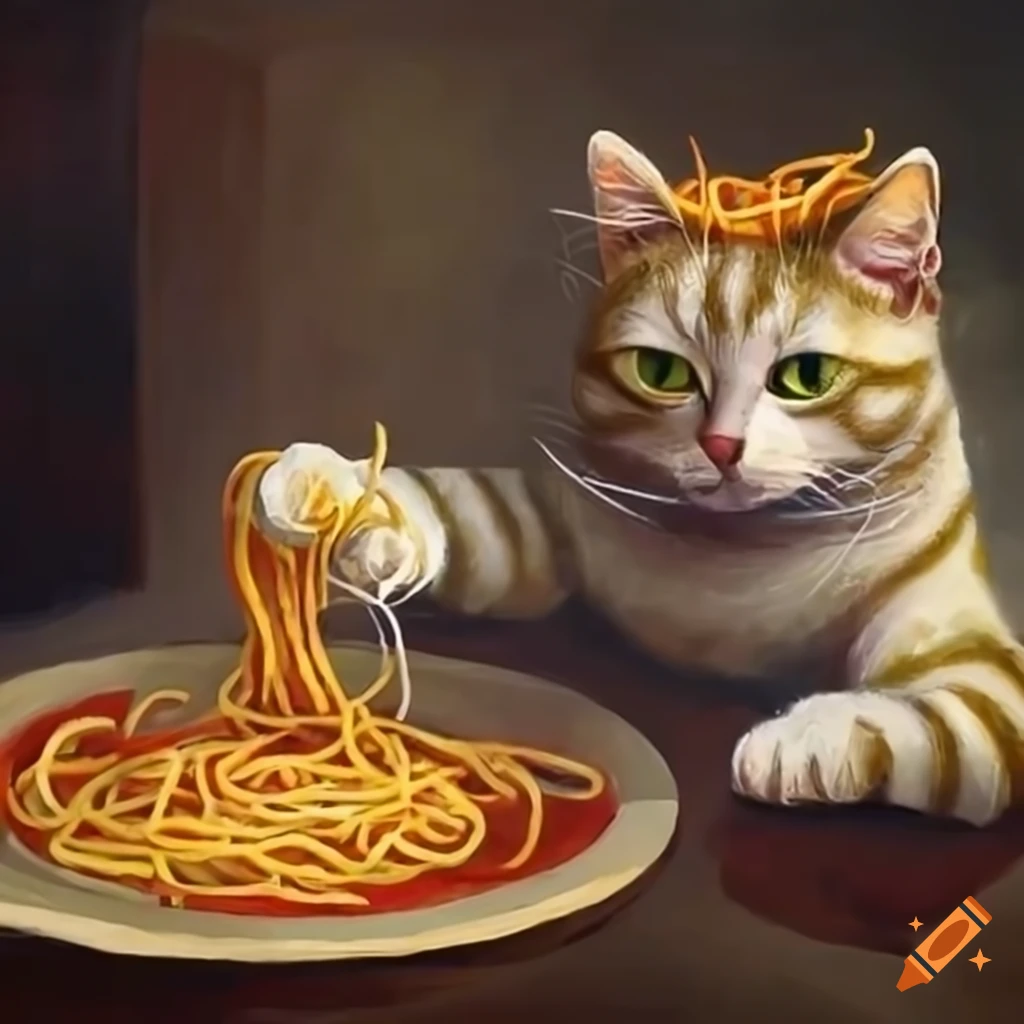Spaghetti Cat Last Supper