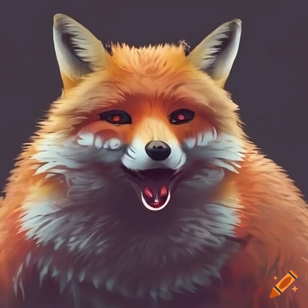 Funny fat fox on Craiyon
