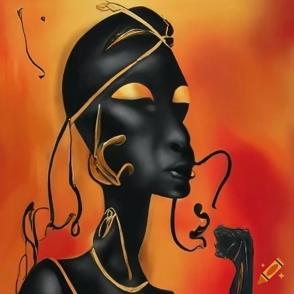 Surreal abstract painting inspired by African tribe on Craiyon