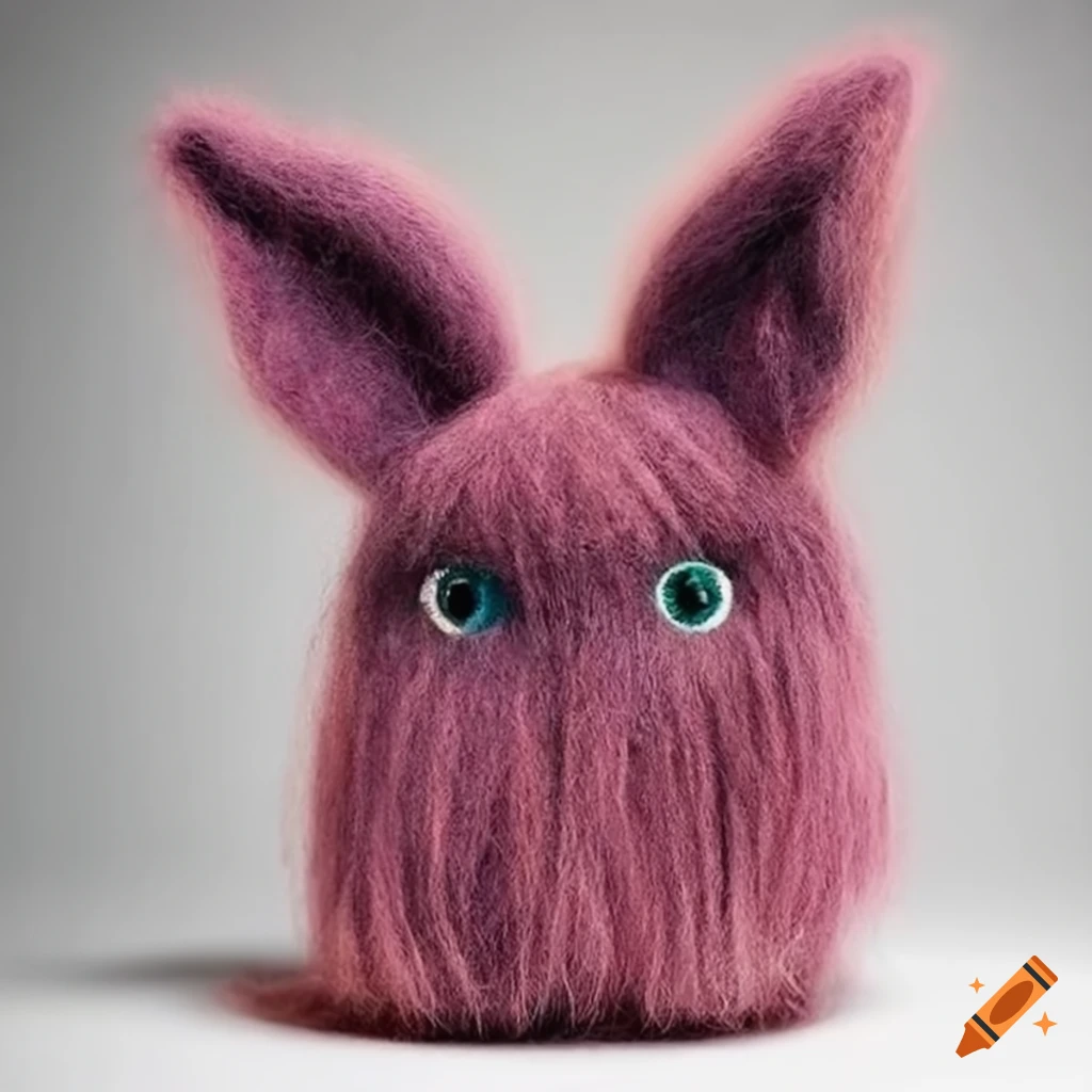 Fashionable creatures made of felted wool on Craiyon