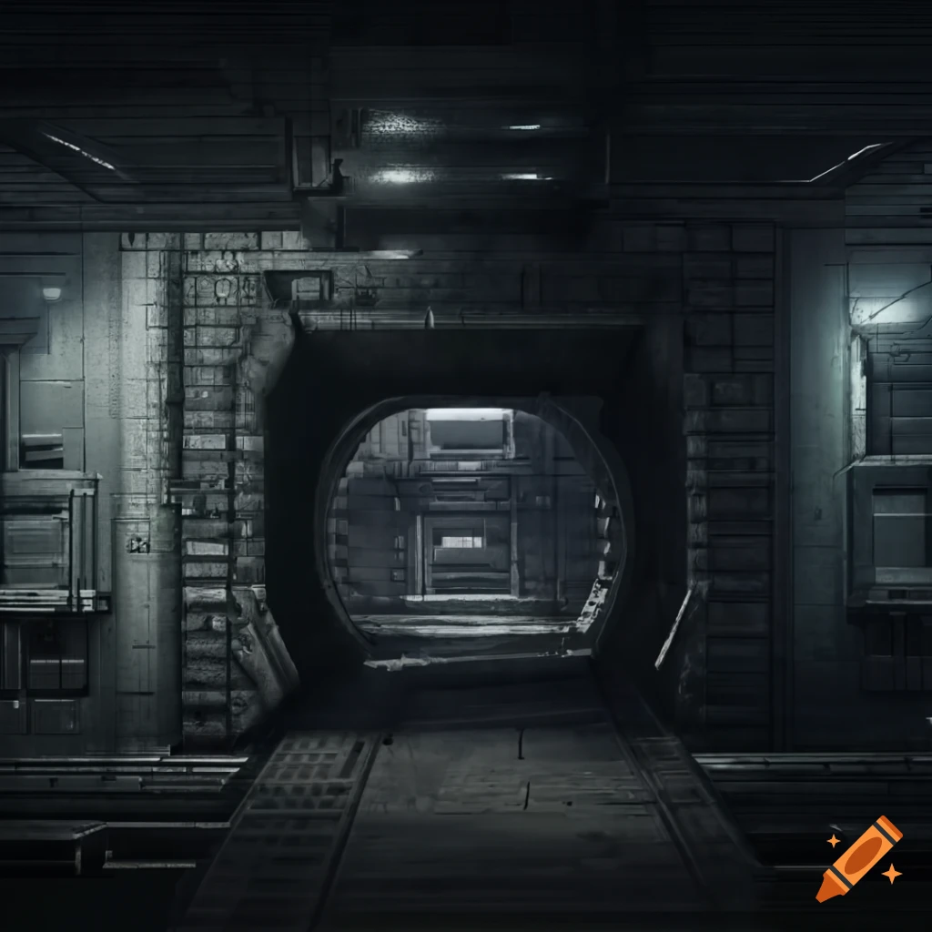 Image of a futuristic underground base on Craiyon