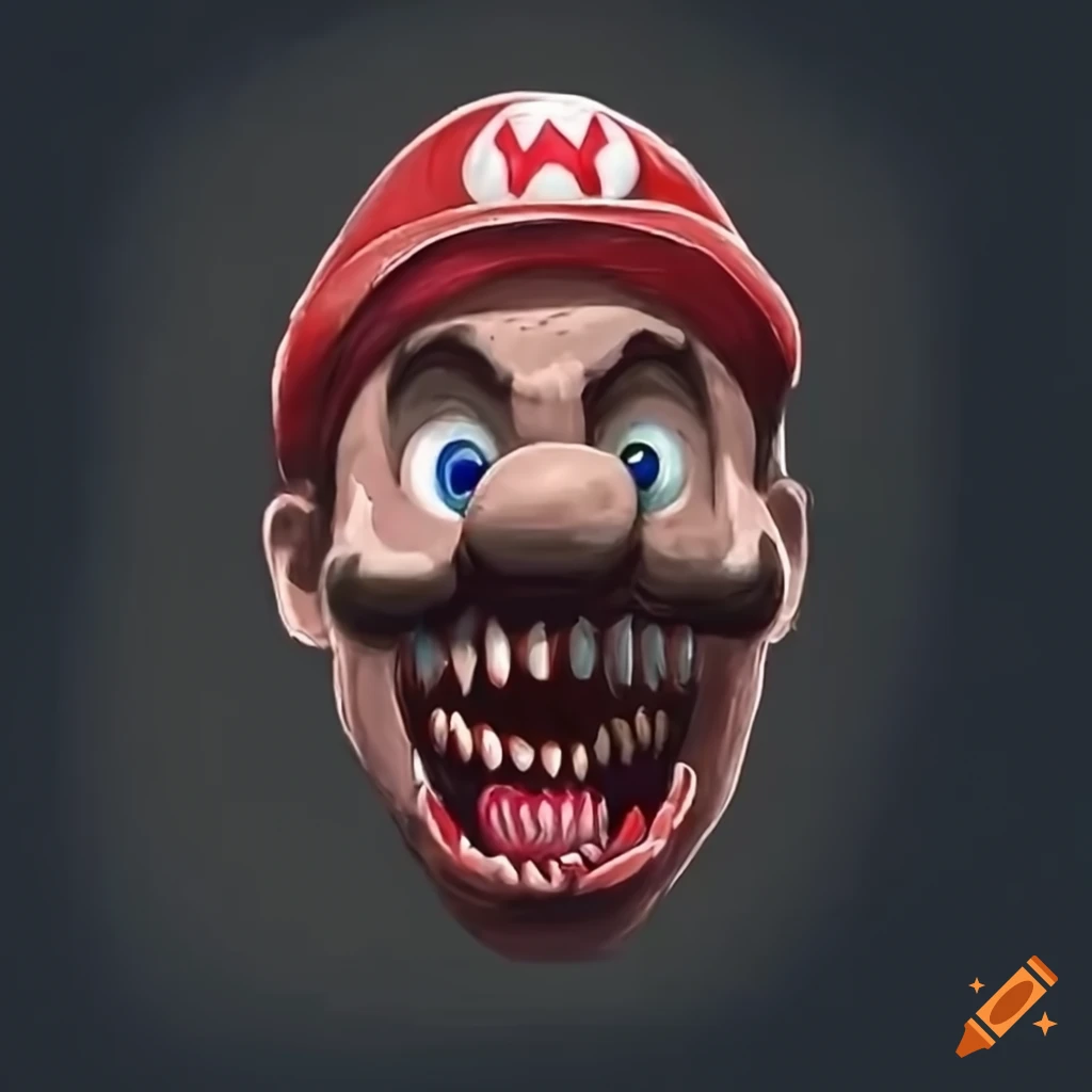 Cosplay of a realistic and intimidating Mario character on Craiyon