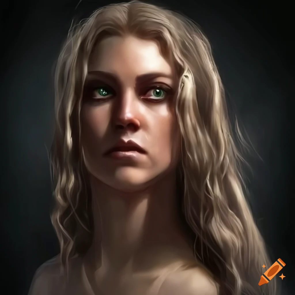 Depiction of a hyper realistic female celtic warrior on Craiyon