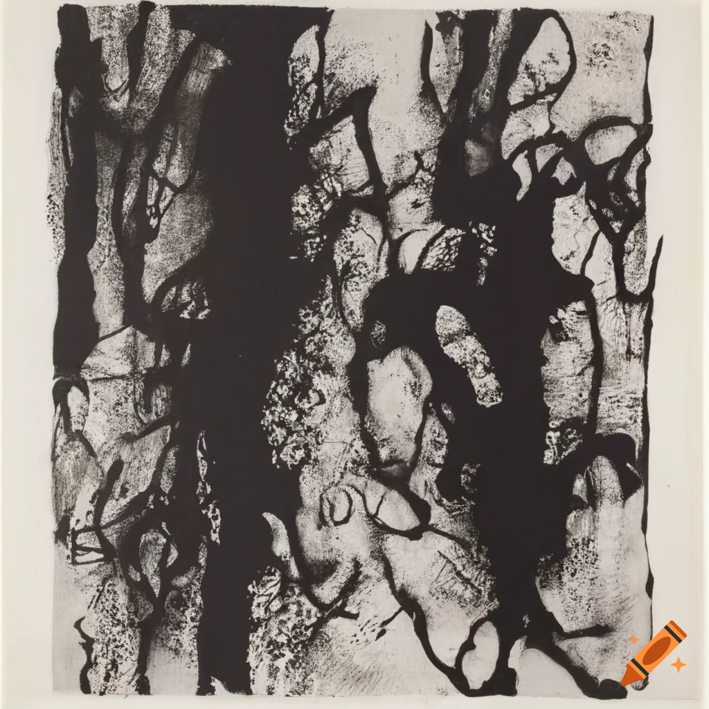 Ink patterns on white paper on Craiyon