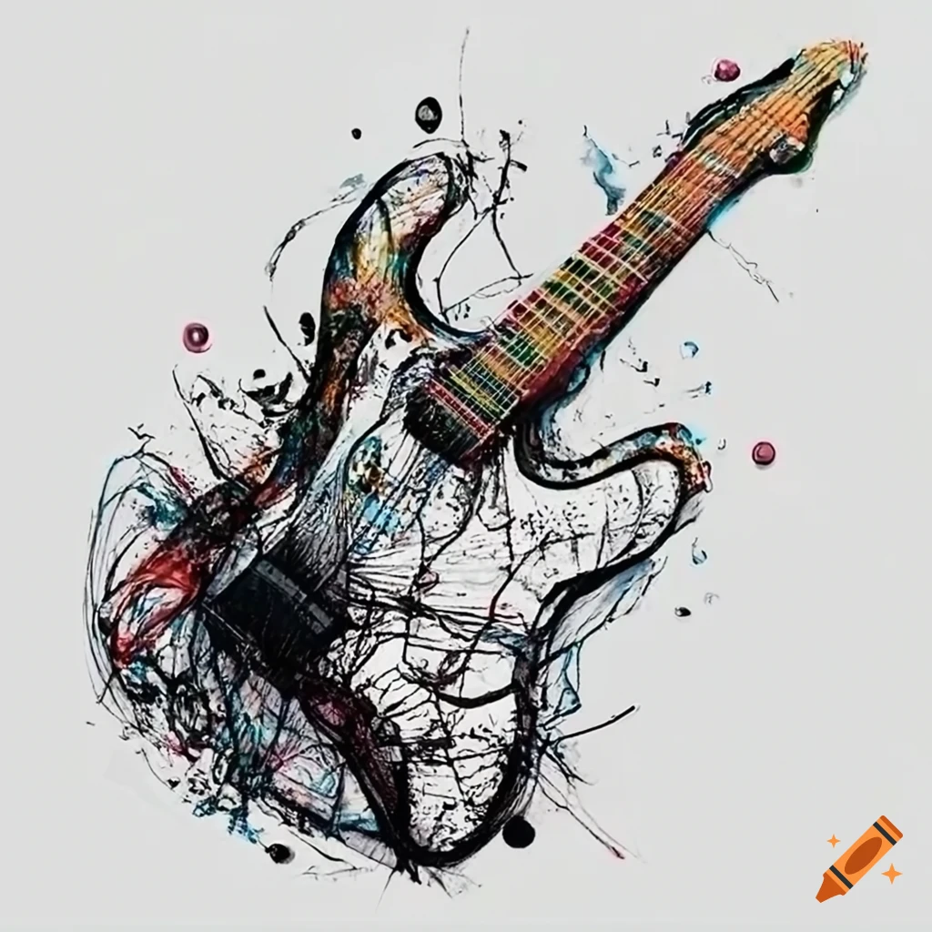 Abstract electric guitar on Craiyon