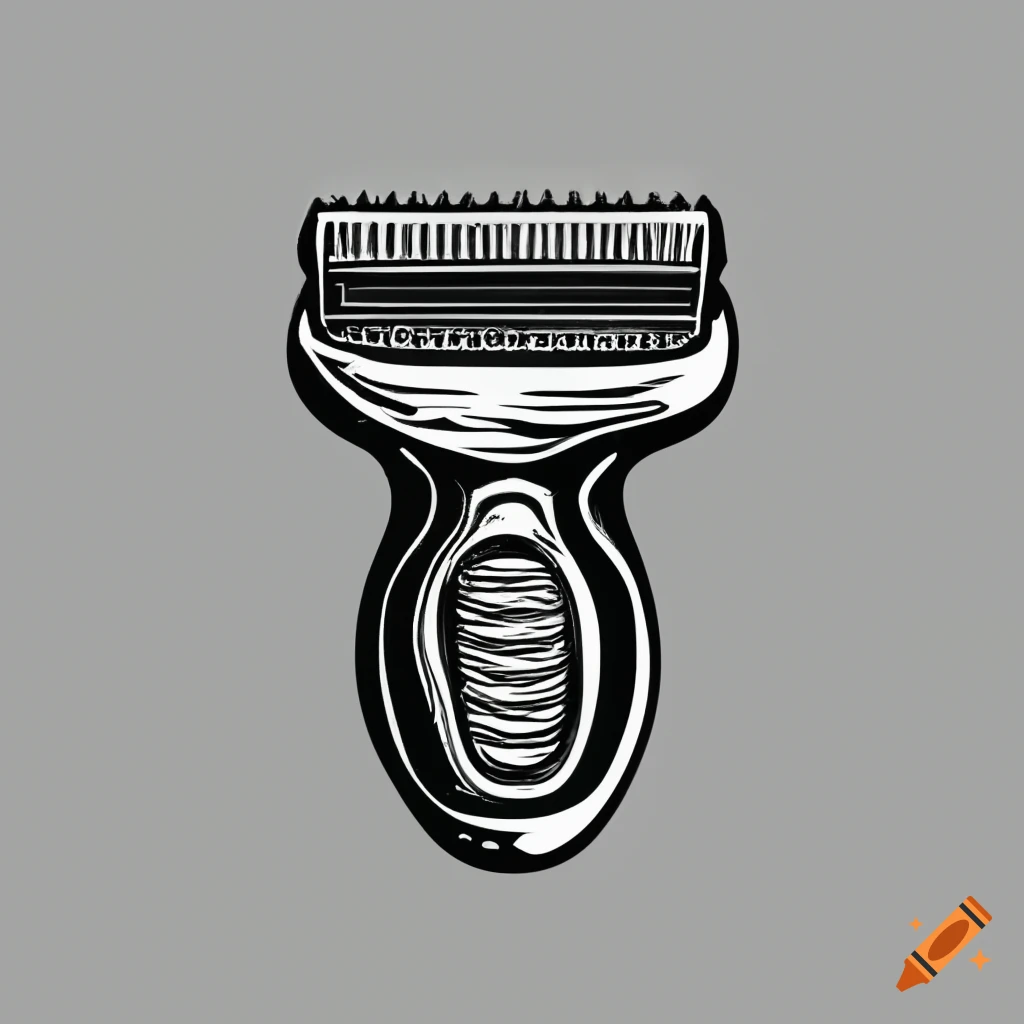 Black and white shaver icon