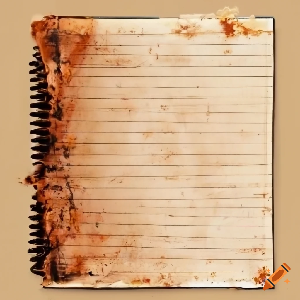 Vintage notebook page with spooky vibes on Craiyon