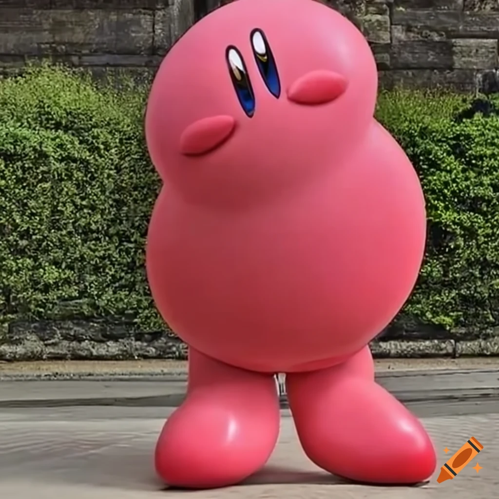 Close-up of Kirby's iconic red shoes on Craiyon