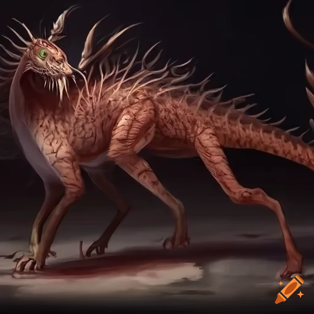 Digital art of a graceful quadrupedal creature on Craiyon